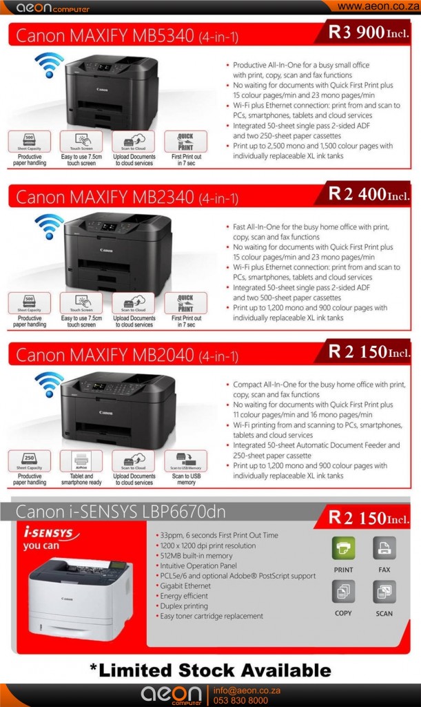 Canon Maxify printer special - AeoN Computer Kimberley